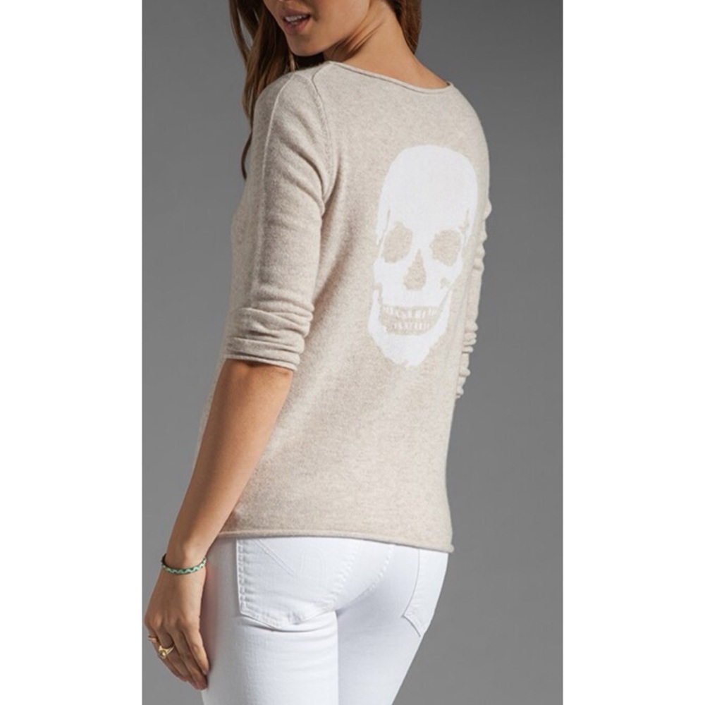 360 Cashmere Jackie Lee Skull Cashmere Sweater - Gem